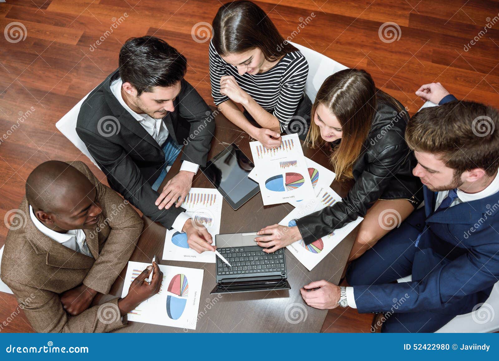 Group of Multiethnic Busy People Working in an Office Stock Photo ...