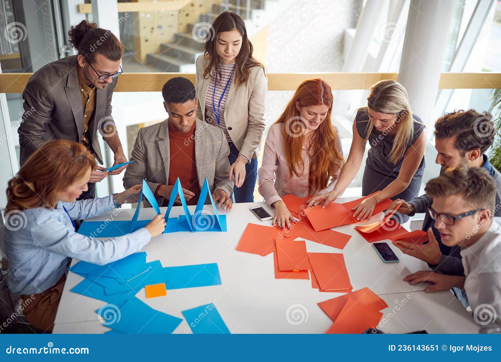 Group of Multiethnic Colleagues Having Fun; Team Building Concept Stock ...