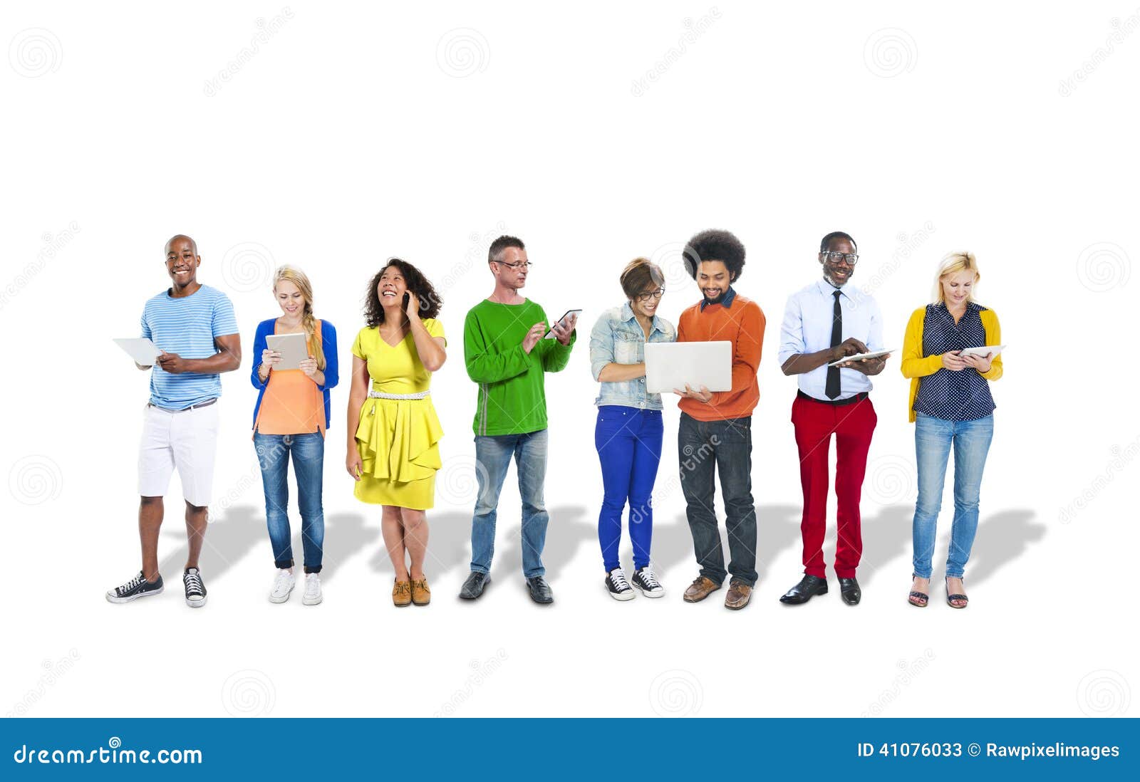 Group of Multiethnic Colorful People Using Digital Devices Stock Image ... Group of Multiethnic Colorful People Using Digital Devices Stock Image ...