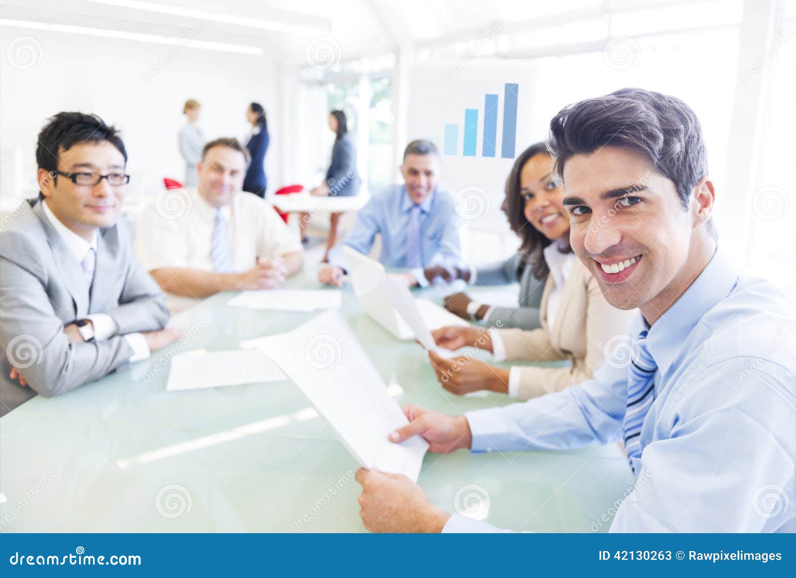 Group of Multiethnic Corporate People Having a Business Meeting Stock ...
