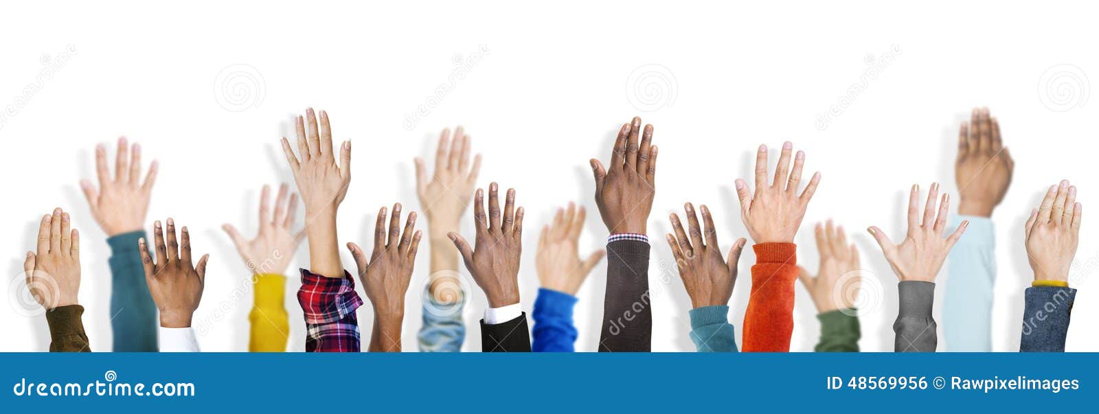 Group Multiethnic Diverse Hands Raised Concept Stock Photo - Image of ...