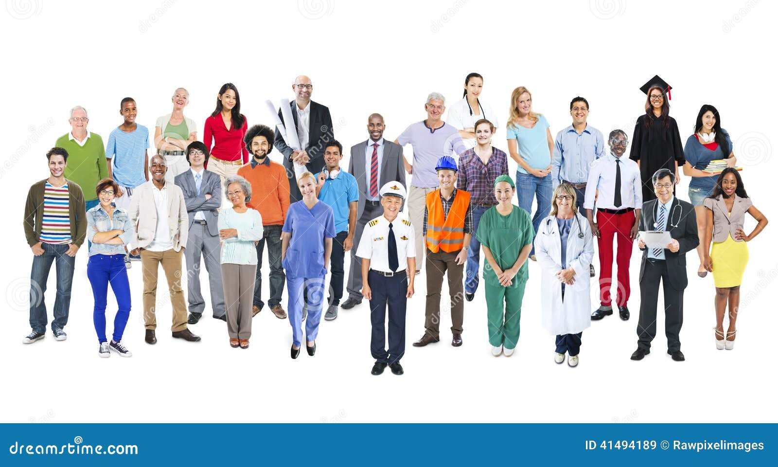 Group of Multiethnic Diverse Mixed Occupation People Stock Image ...
