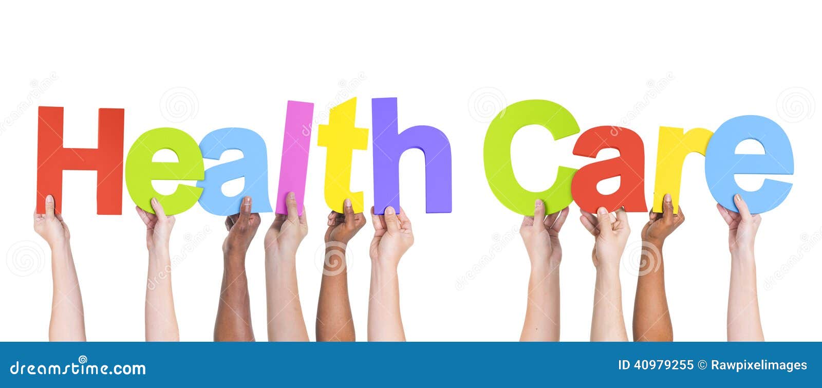 Group of Multiethnic Hands Holding Health Care Stock Image - Image of ...