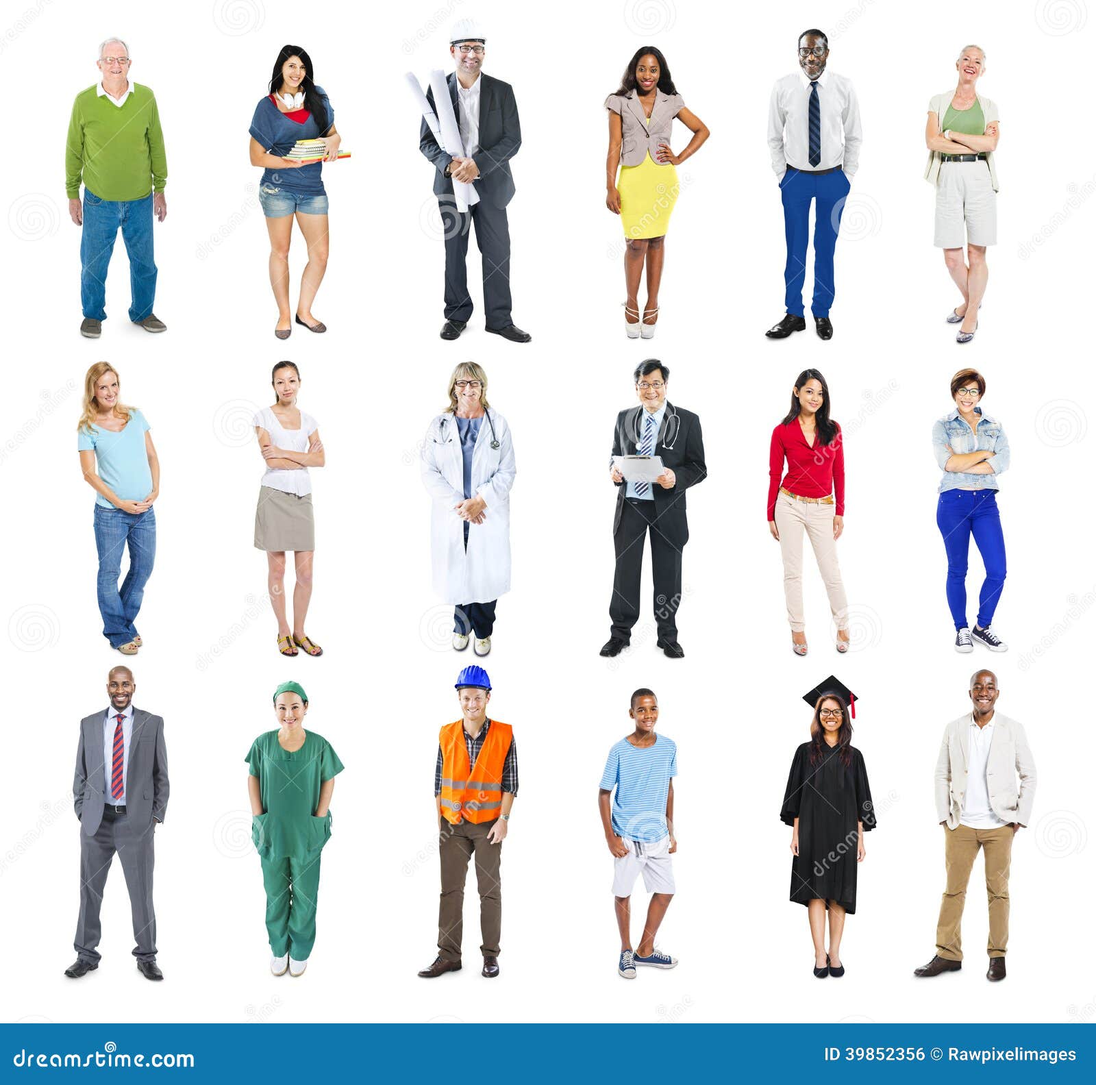 Group of Multiethnic Mixed Occupation People Stock Photo - Image of ...