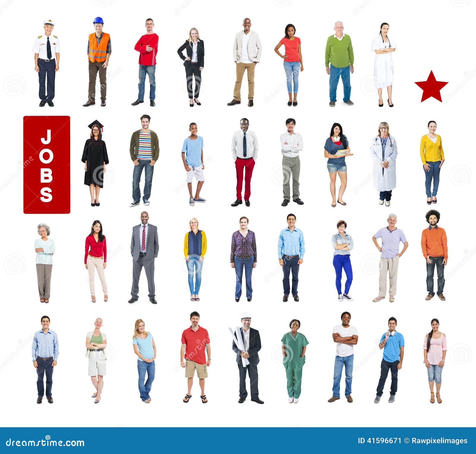 Group of Multiethnic Mixed Occupations People Stock Image - Image of ...