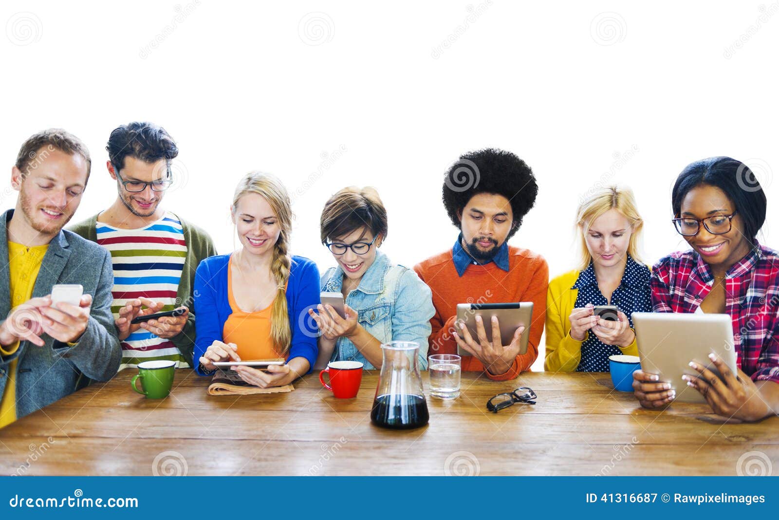 Group of Multiethnic People with Digital Devices Stock Image - Image of ... Group of Multiethnic People with Digital Devices Stock Image - Image of ...