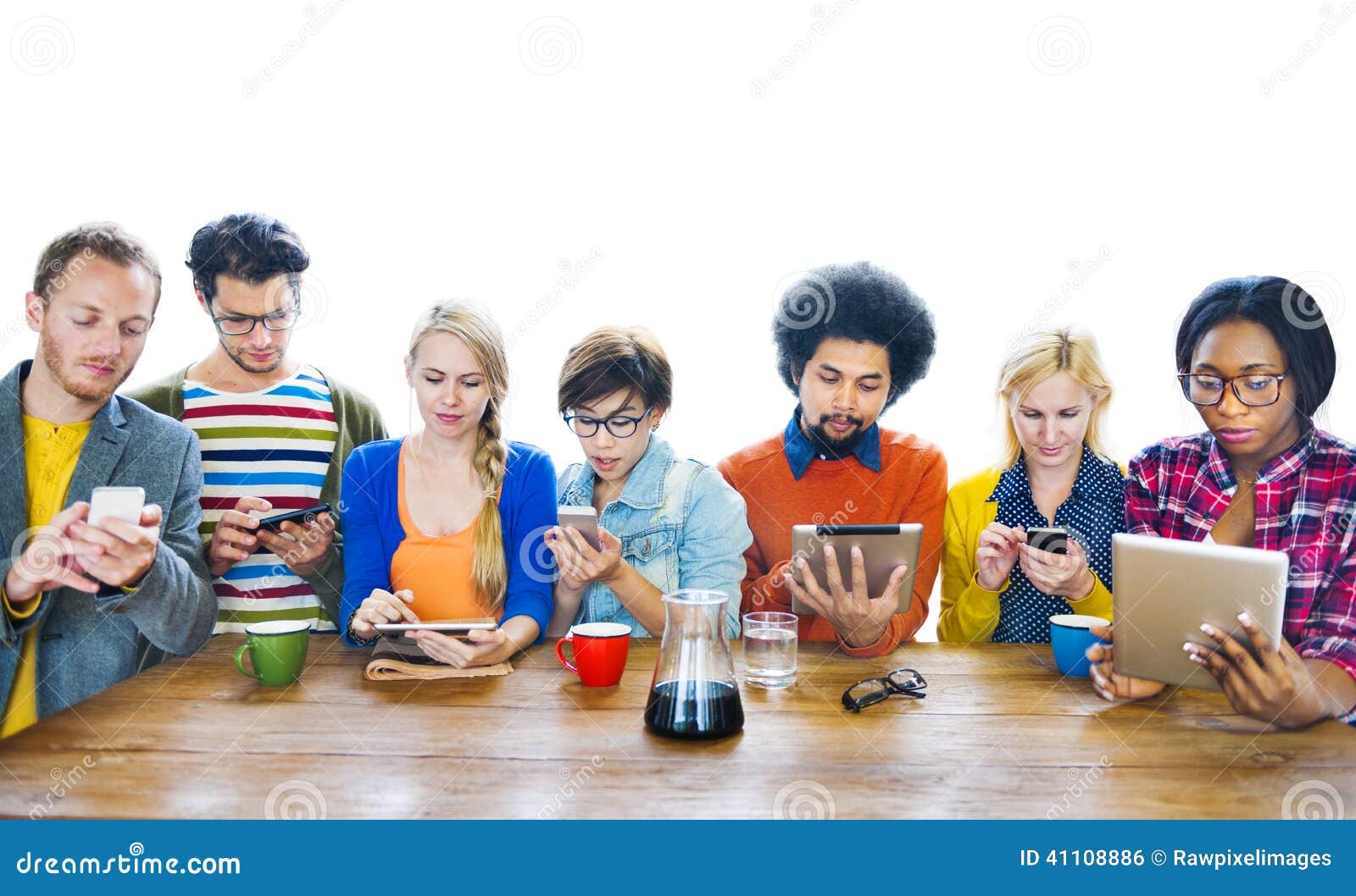 Group of Multiethnic People Social Networking Stock Photo - Image of ...
