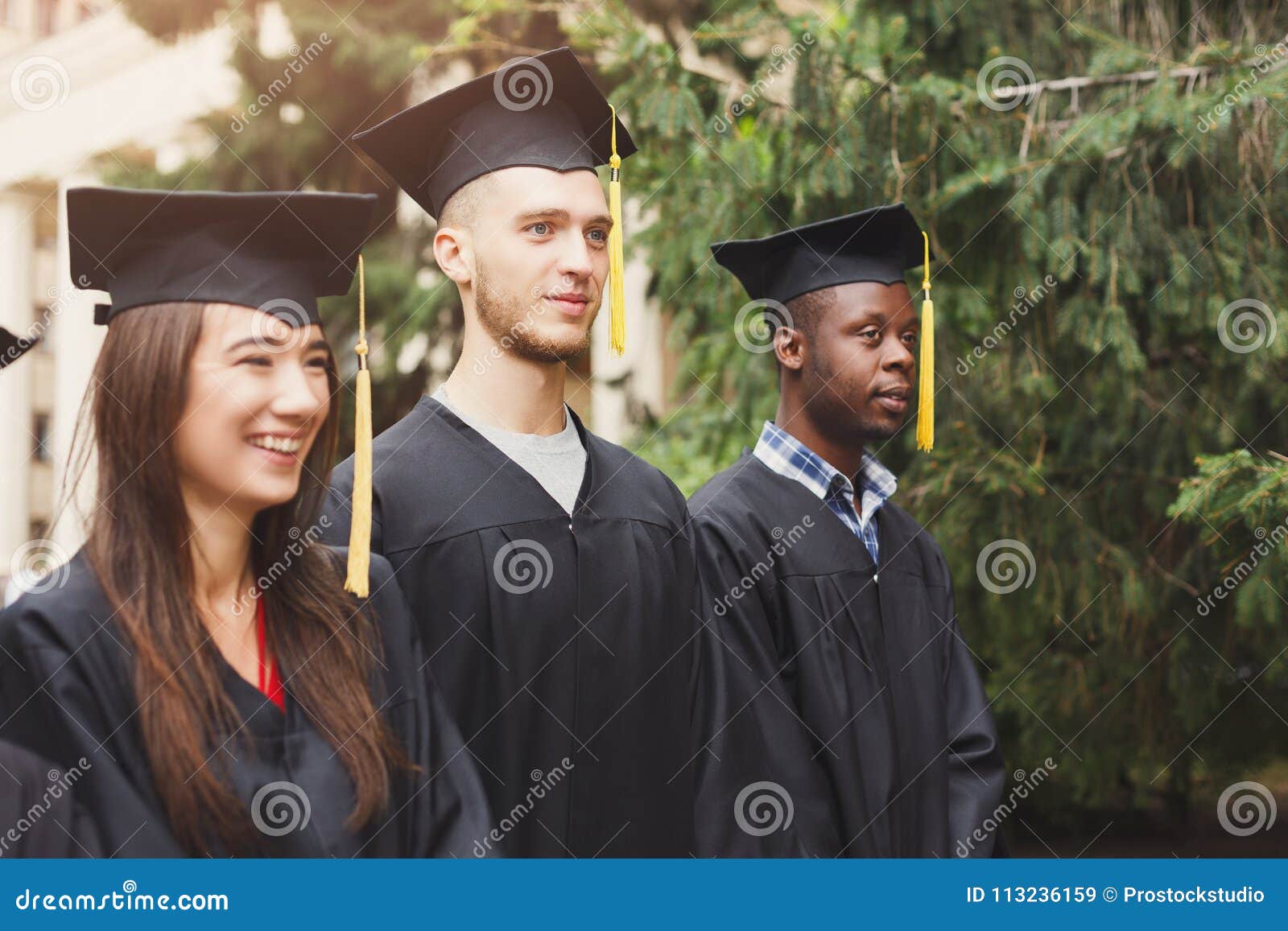 A Group of Graduates Celebrating Stock Image - Image of future, college ...