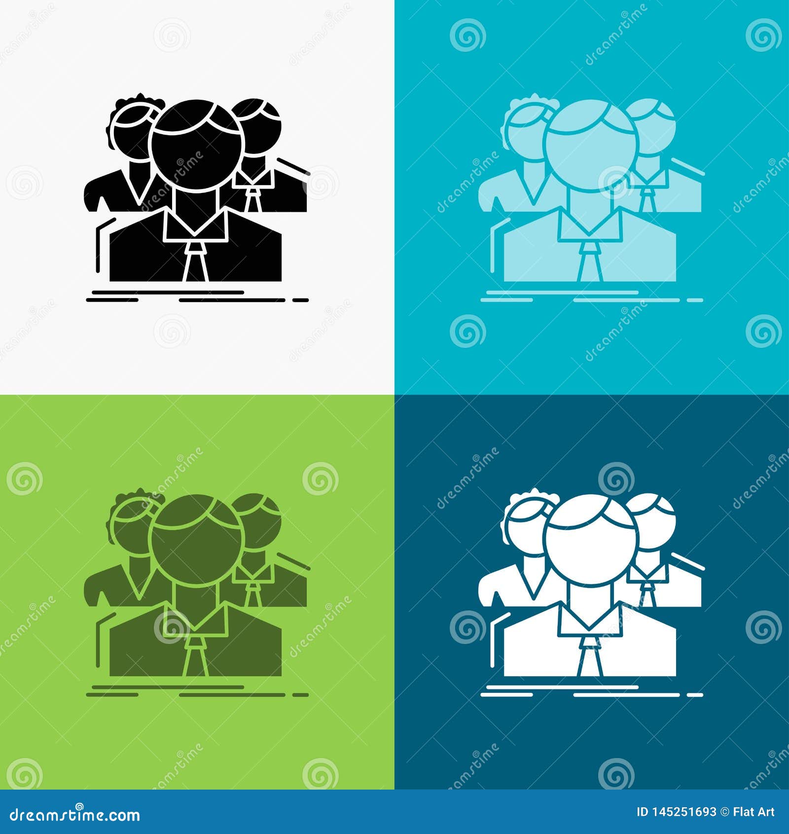 Group, Multiplayer, People, Team, Online Icon Over Various Background ...