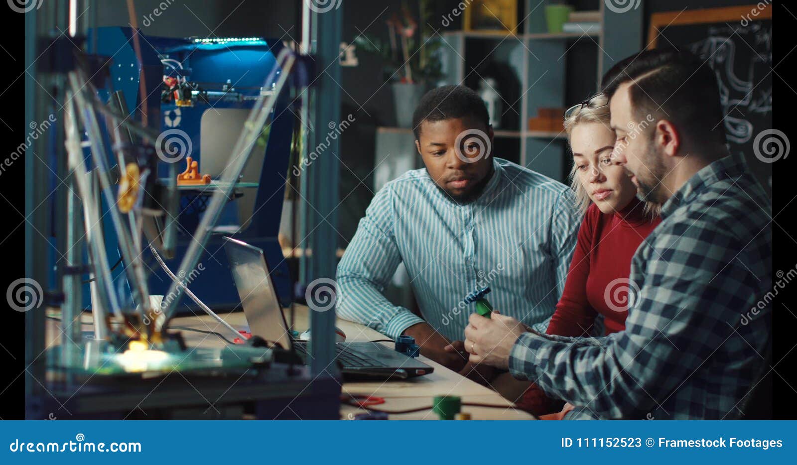 Designers Having Discussion in Engineering Lab Stock Image - Image of ...