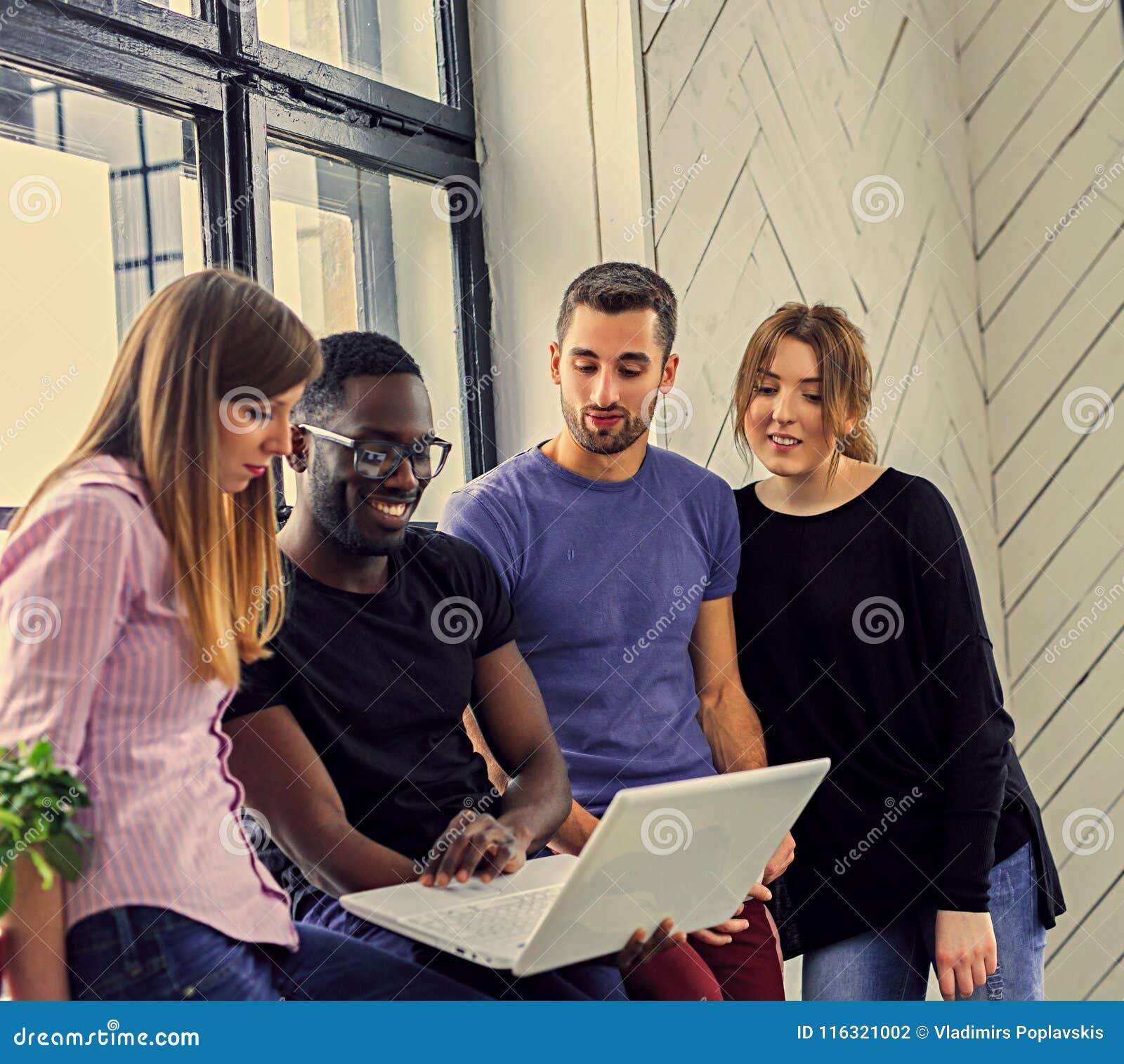 Multiracial Students in a Room Stock Photo - Image of casual, group ...