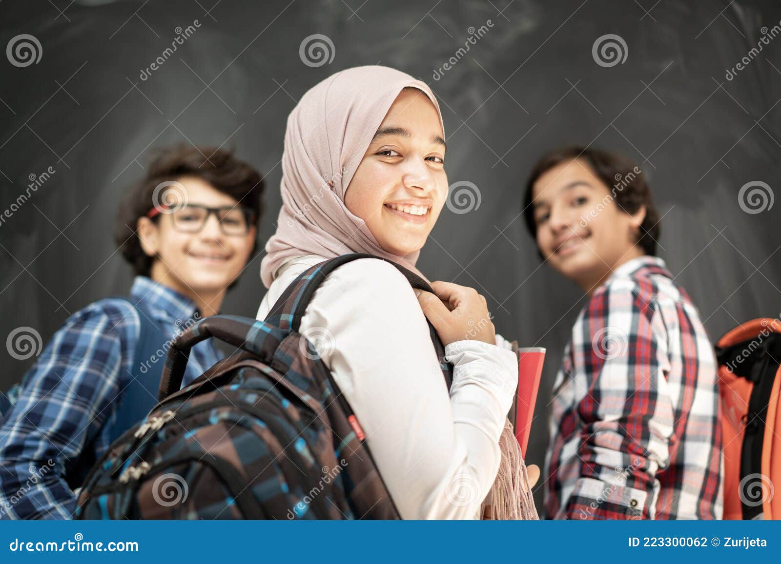 Group of Multy Ethnic Kids in Classroom Stock Photo - Image of group ...
