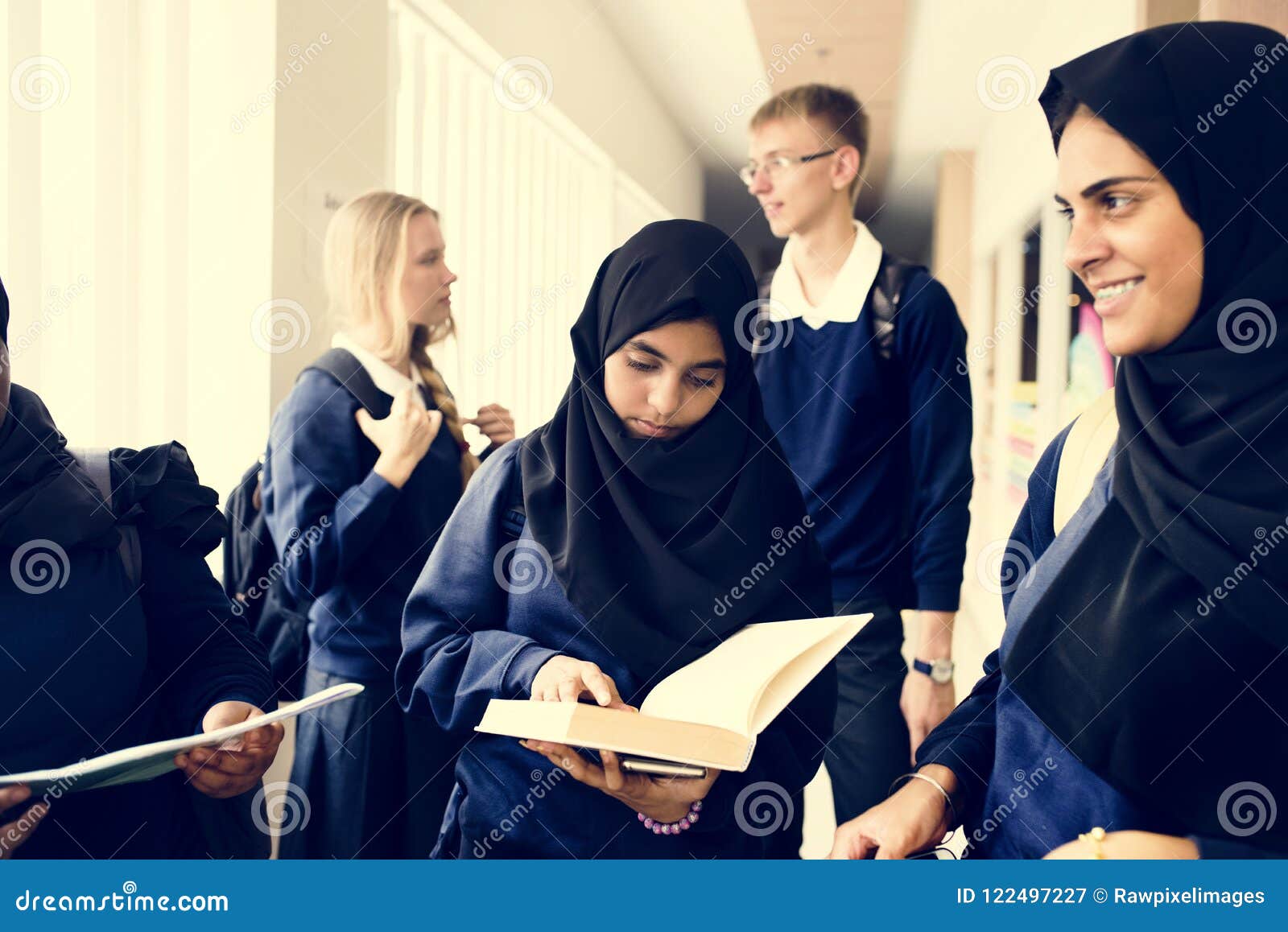 A Group of Muslim Students at School Stock Image - Image of students ...