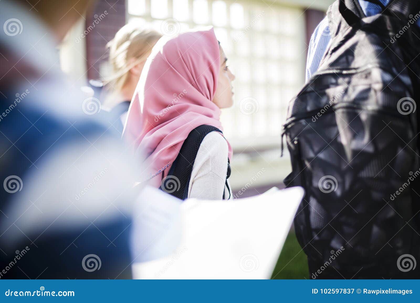 A Group of Muslim Students Together Stock Image - Image of malasia ...