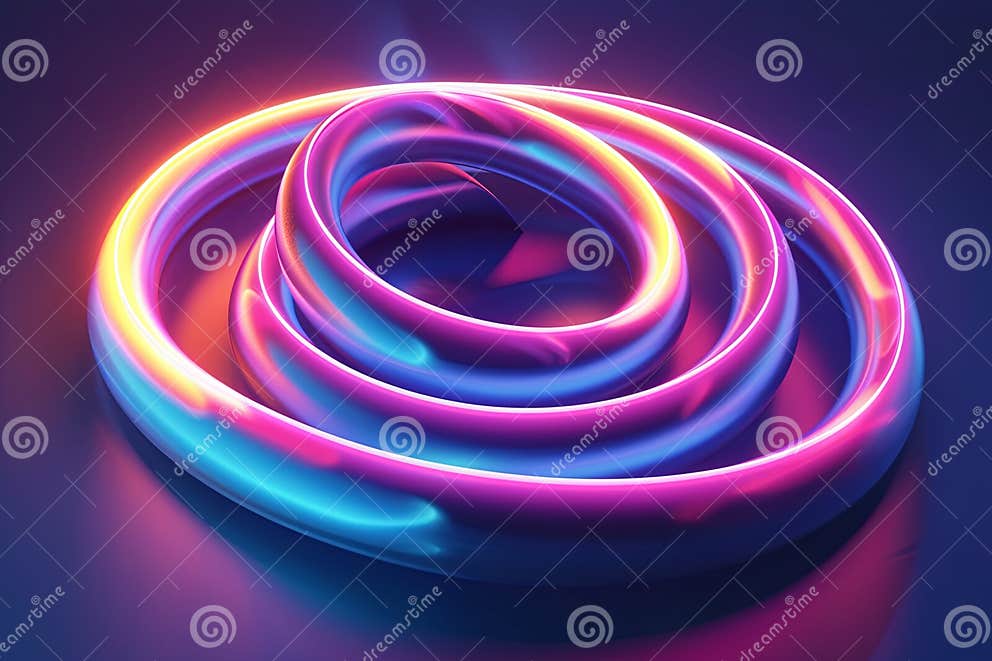 A Group of Neon Colored Lights Creating a Colorful and Dynamic Visual ...