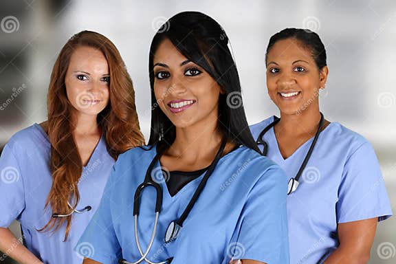 Group of Nurses stock image. Image of hospital, scrubs - 33678245