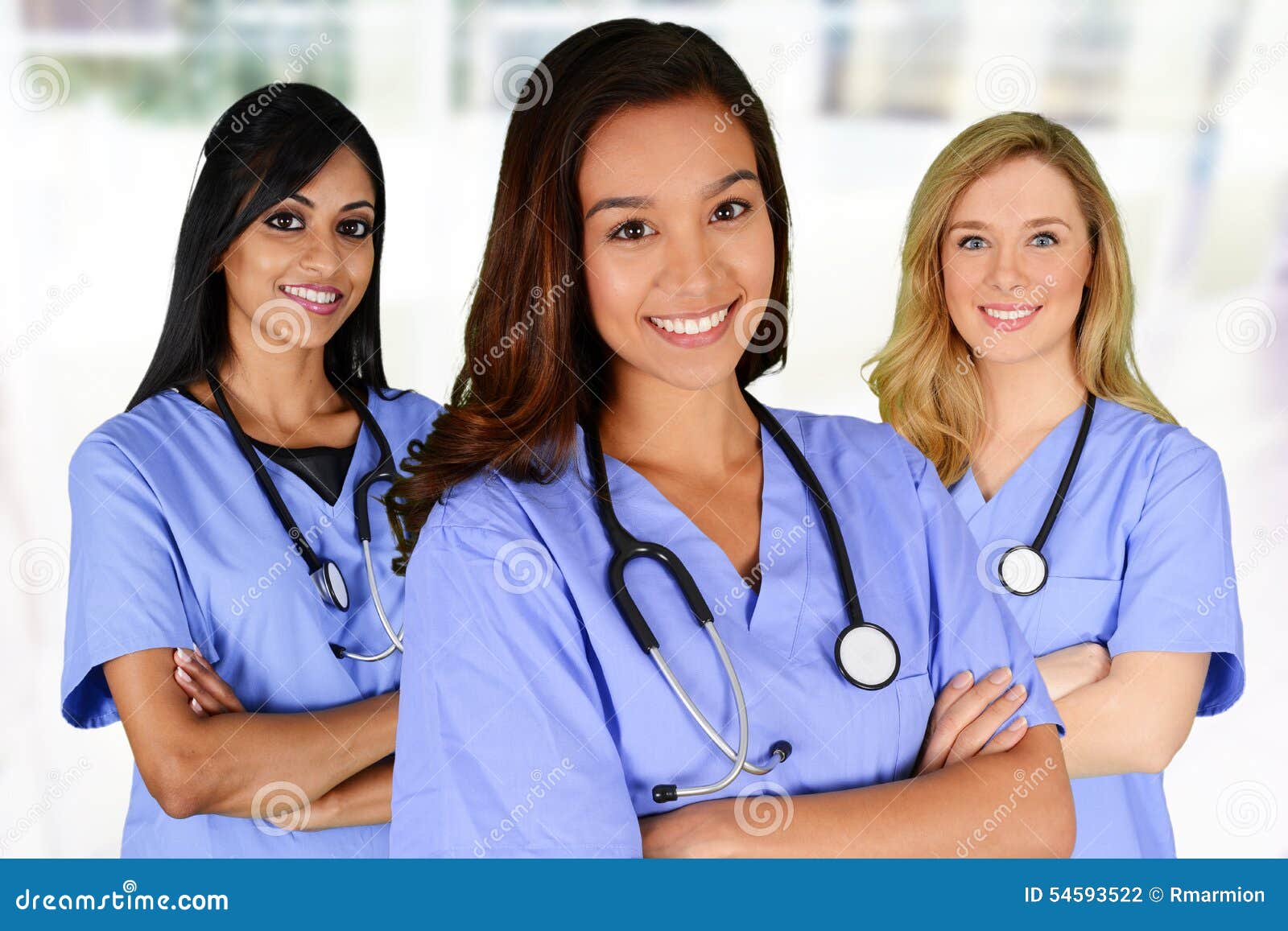 Group of Nurses stock photo. Image of stethoscope, health - 54593522