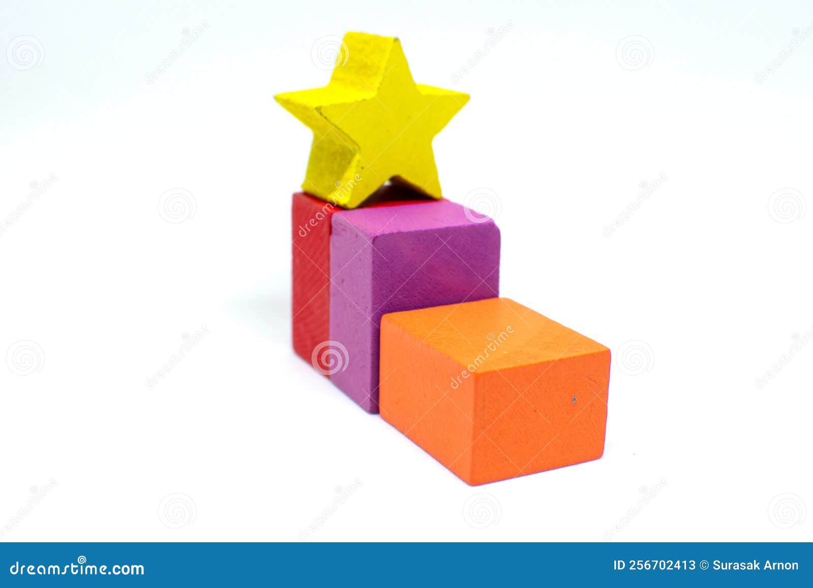 Group of Objects of Different Geometric Forms of Wood, Triangle, Bucket ...