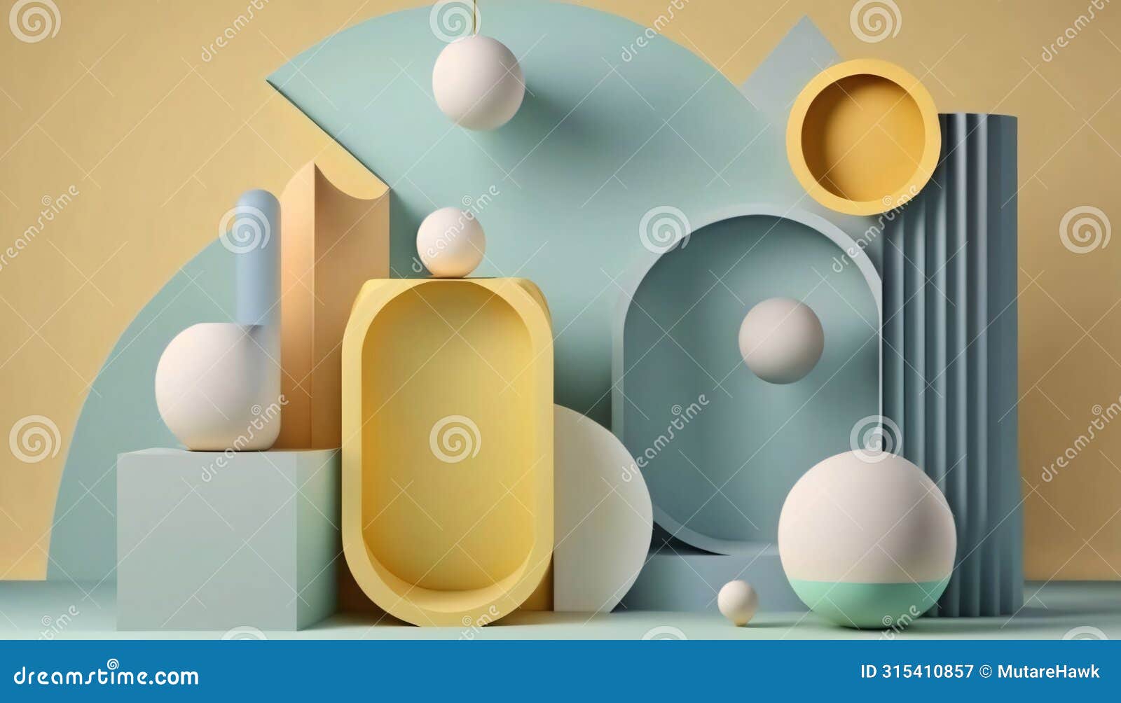 A Group of Objects on a Table Abstract Stock Illustration ...