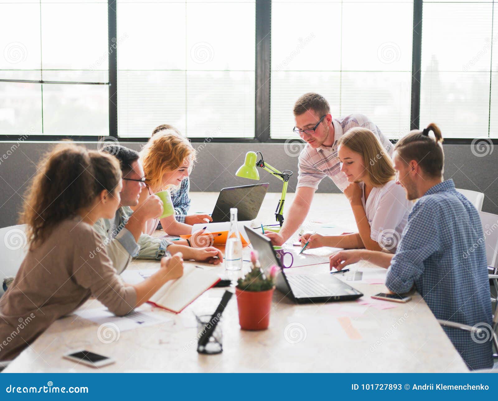 A Group of Office Workers Discussing the Company`s Business Problems ...