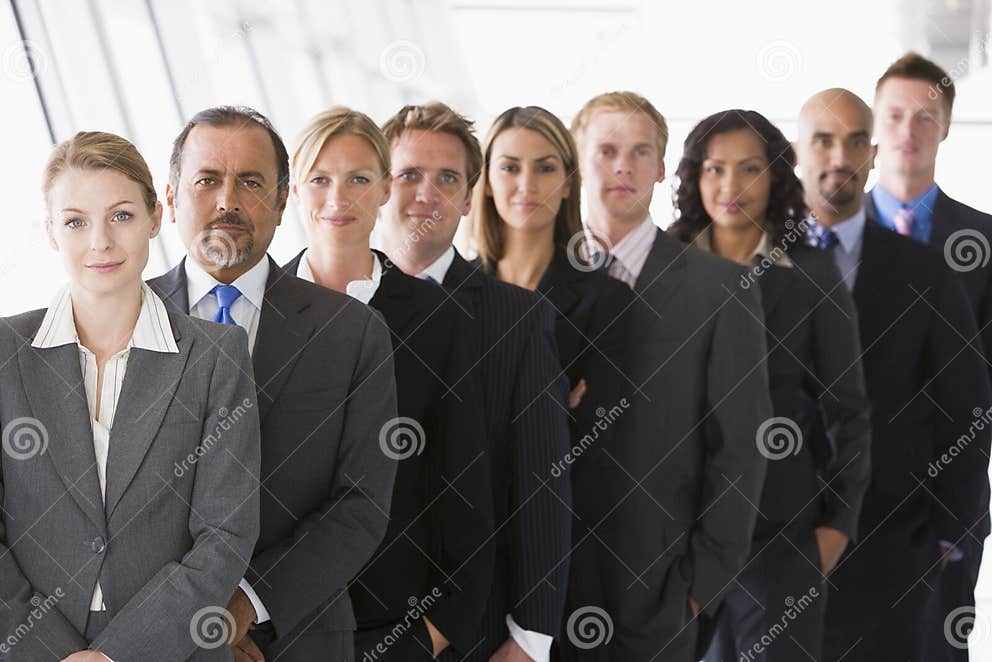 Group of Office Workers Lined Up Stock Photo - Image of eastern ...
