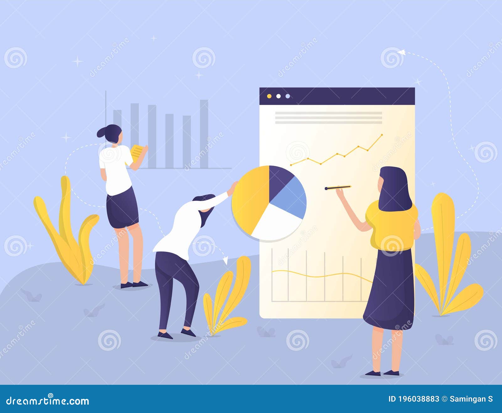 Dialogs Or Conversations Between Colleagues Or Clerks. Flat Cartoon ...