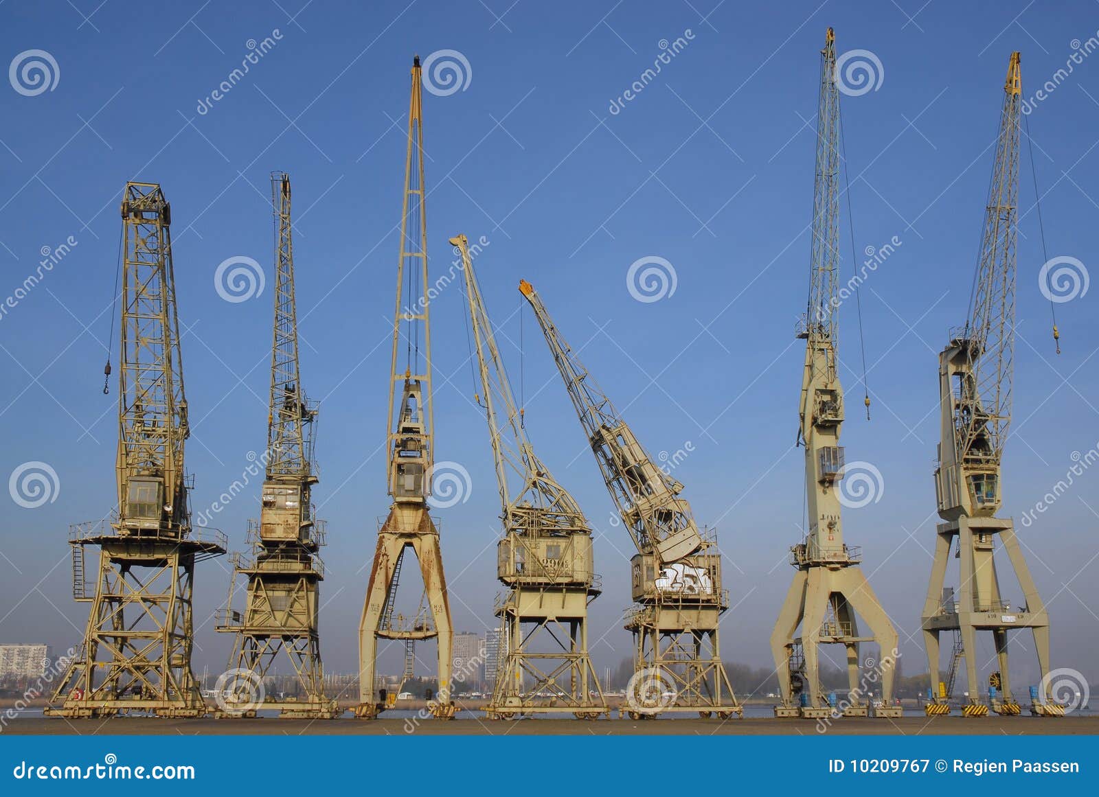 Group of old cranes stock image. Image of hoist, antwerp - 10209767