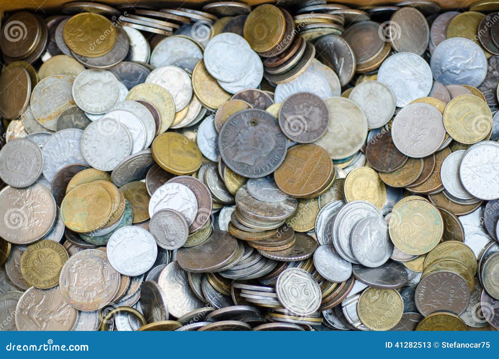 Metal Money, Various Coins, Lots Of Money, Coins. Stock Photography ...