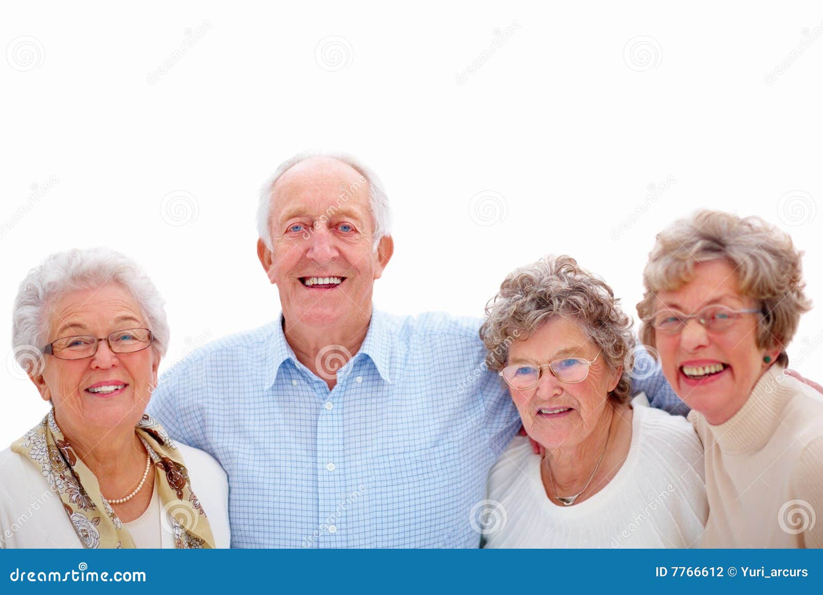 Group of Old People Standing on White Stock Photo - Image of copy, lady ...