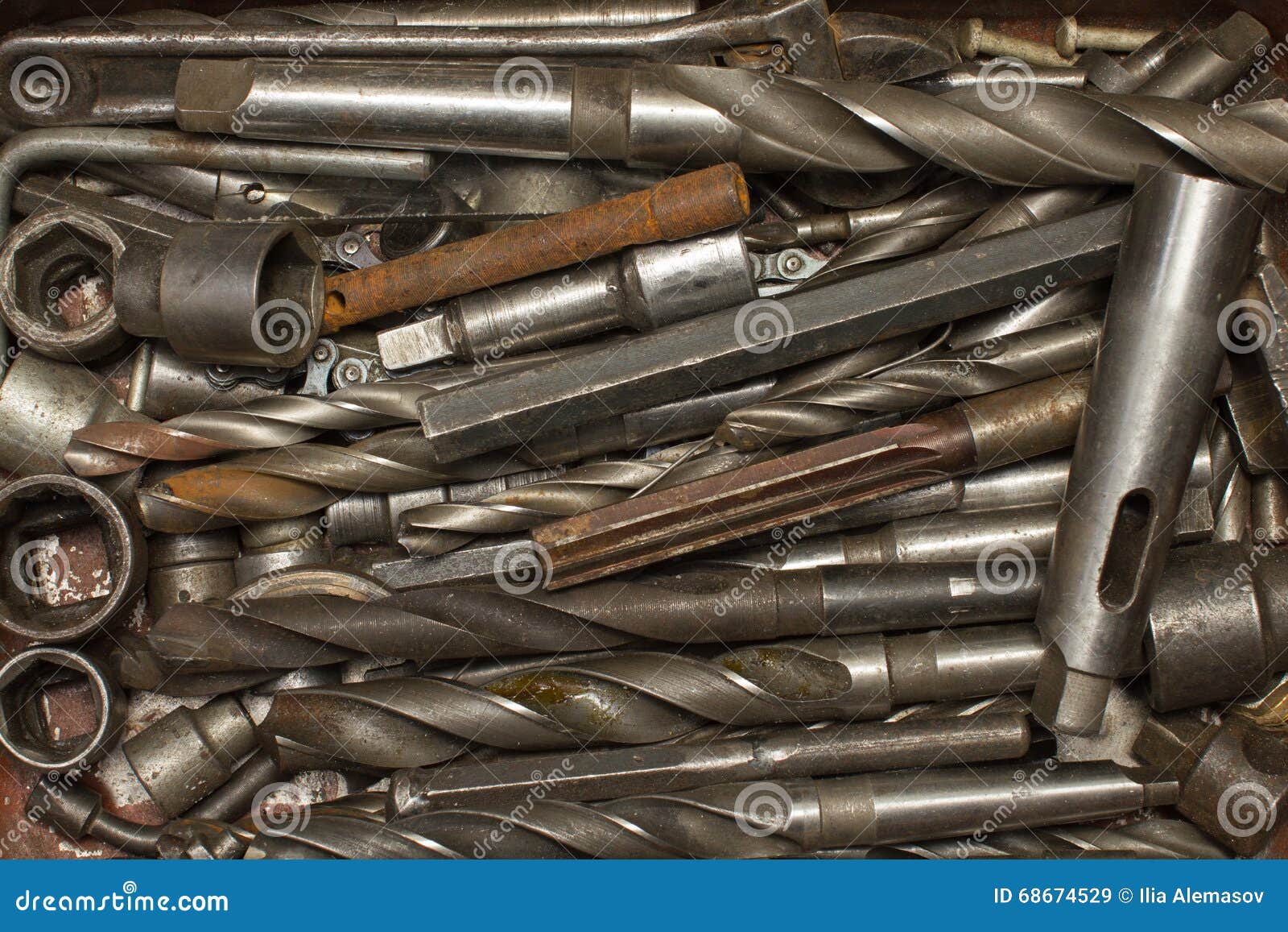Group Old Rust Drill Tool Background Stock Image - Image of industrial ...