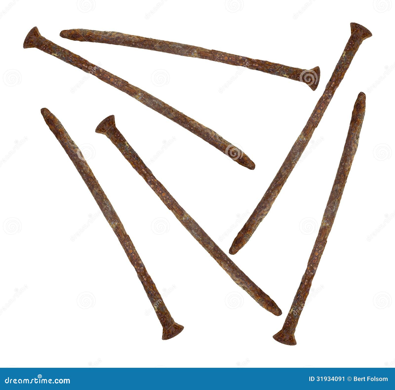 Group of old rusty spikes stock image. Image of group - 31934091