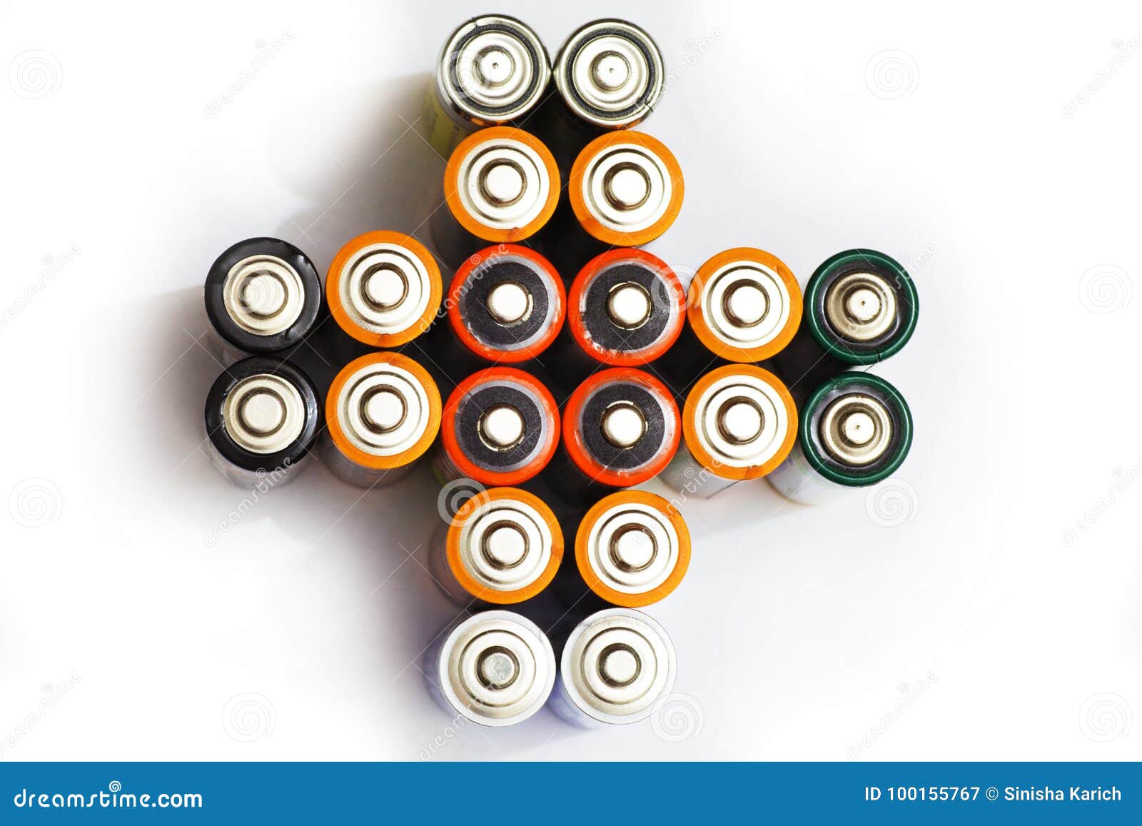 Many various batteries. stock image. Image of energy - 100155767