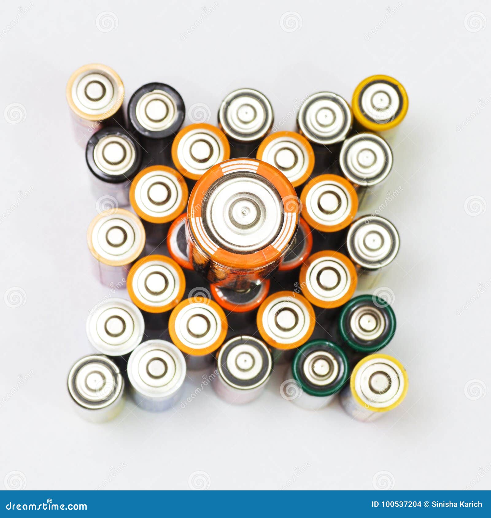 Many various batteries. stock photo. Image of group - 100537204