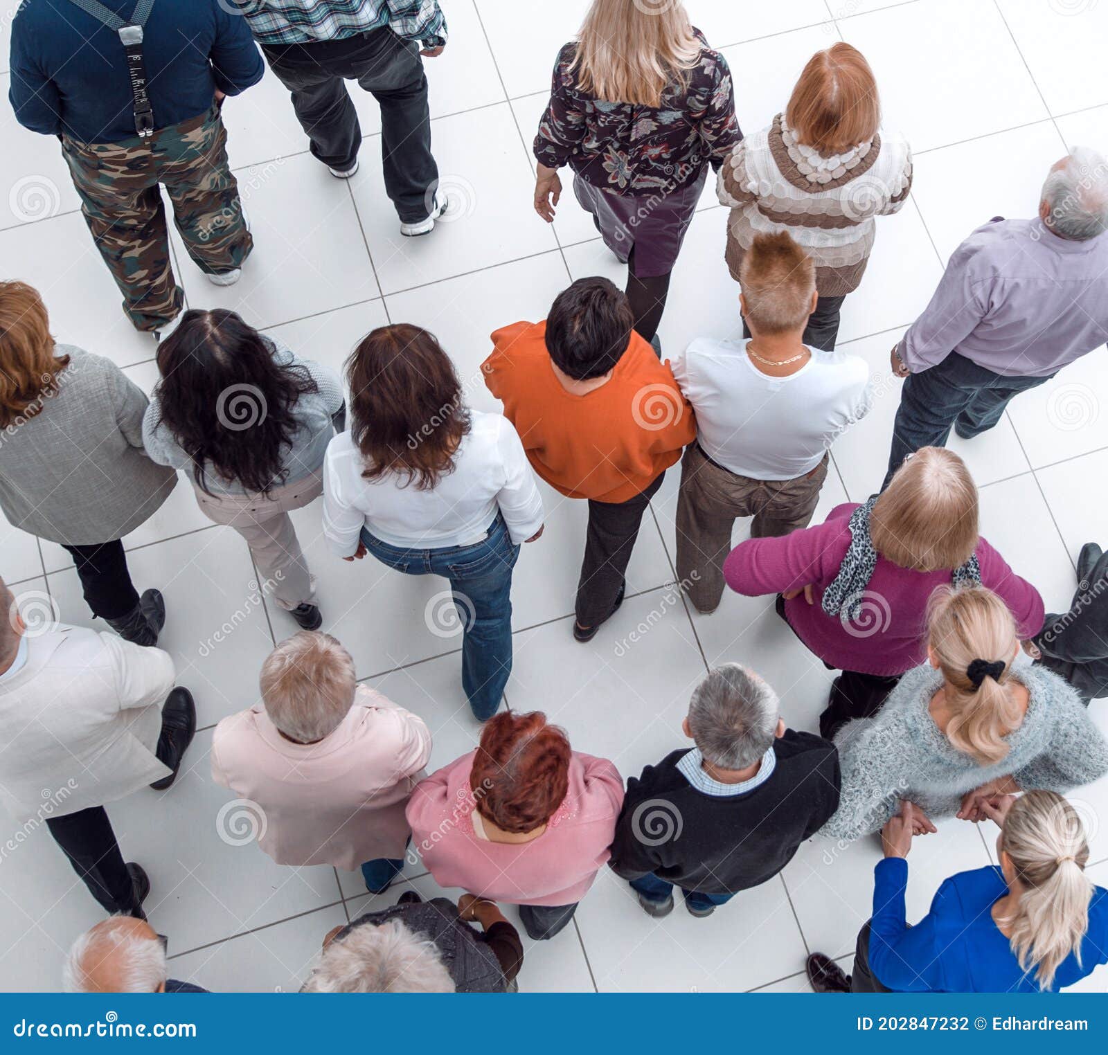 Group of Older People Looking in the Same Direction. Stock Photo ...