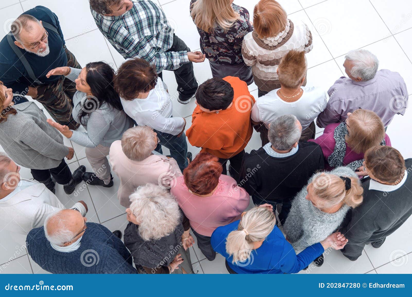 Group of Older People Looking in the Same Direction. Stock Photo ...