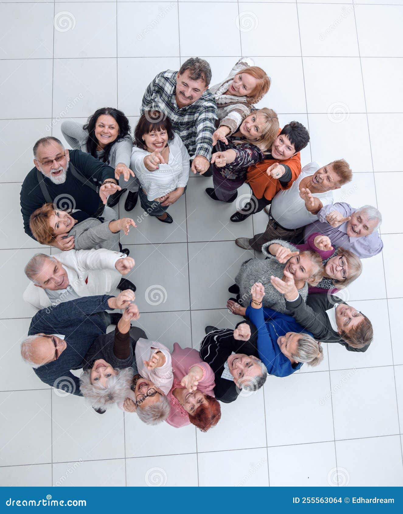 Group of Older People Together Pointing at You. Stock Photo - Image of ...