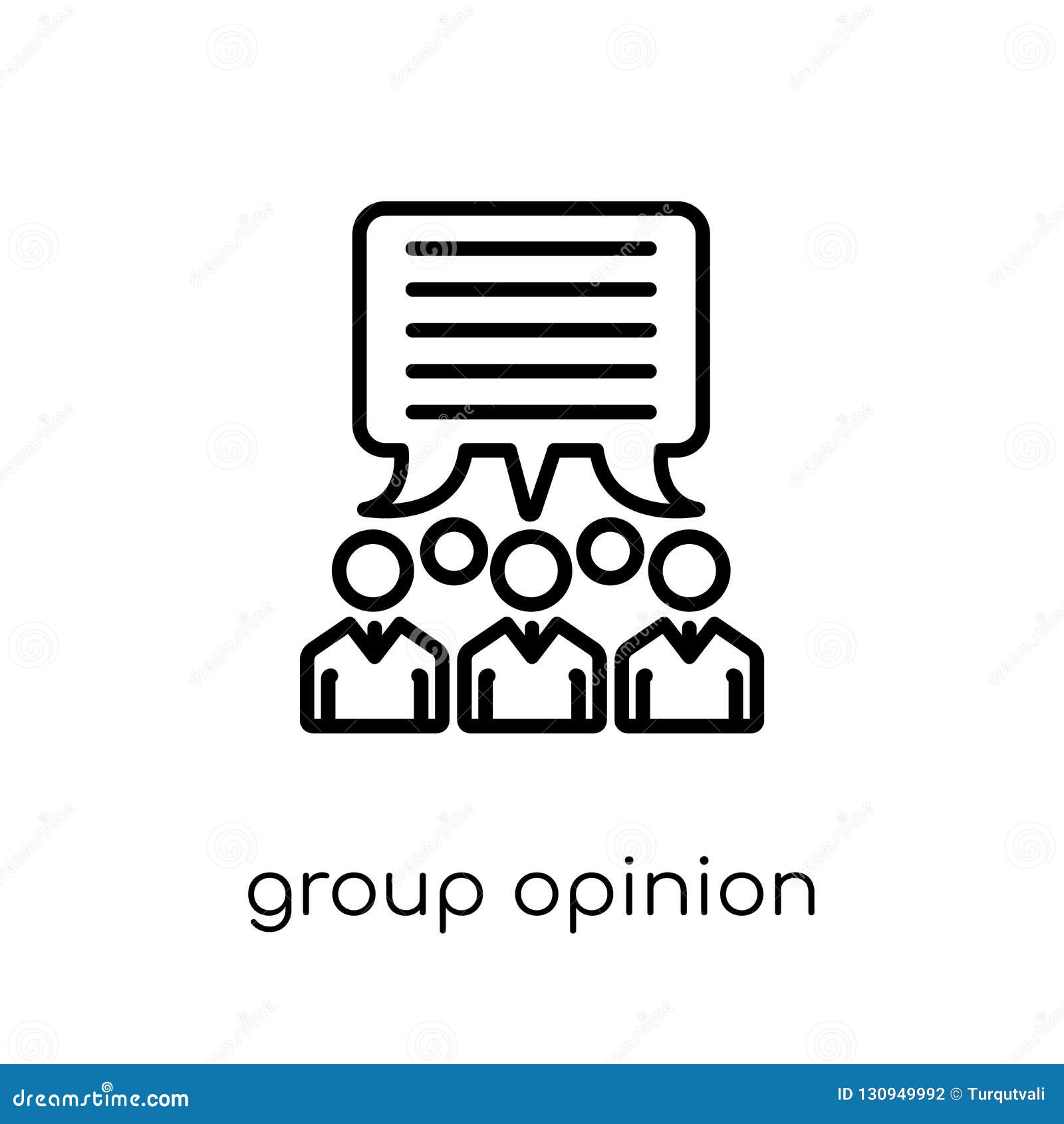 Group Opinion Icon. Trendy Modern Flat Linear Vector Group Opinion Icon ...