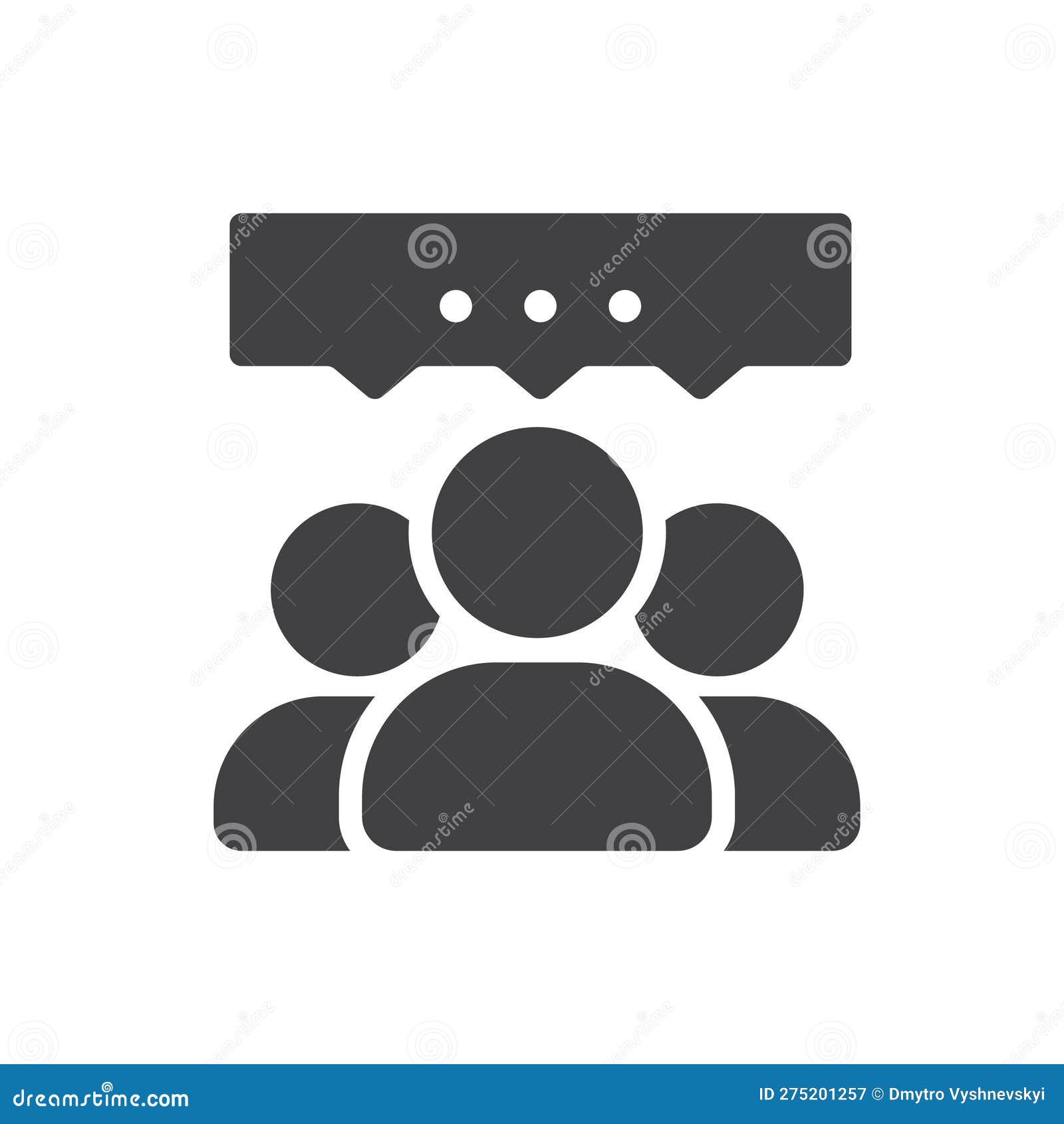 Group opinion vector icon stock vector. Illustration of graphic - 275201257