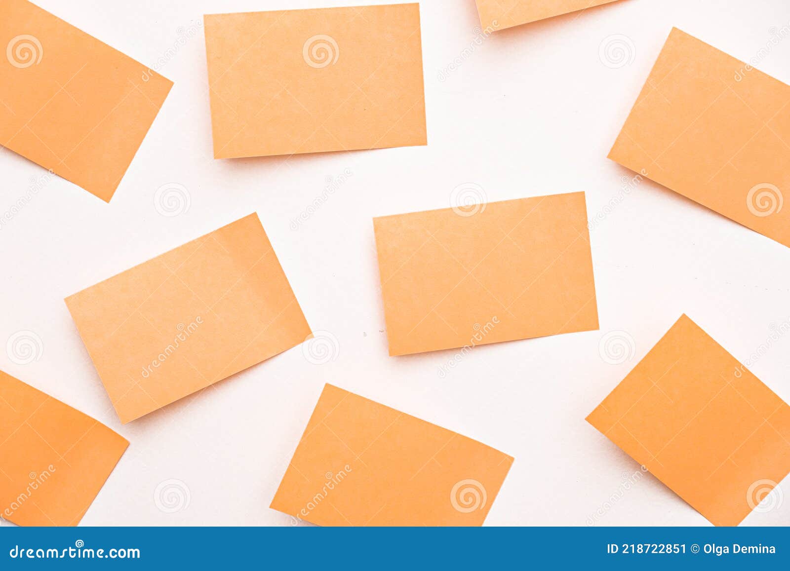 A Group of Orange Post-it Notes Memo Sticker Papers Note Pads on the ...