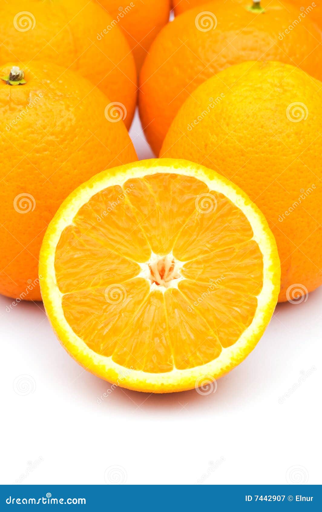 Group of oranges isolated stock image. Image of juicy - 7442907