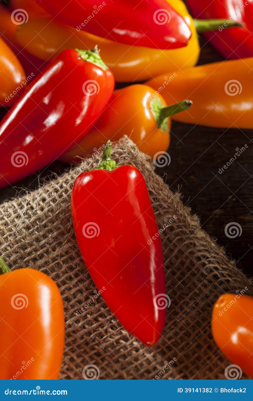 Group of Organic Colorful Hot Peppers Stock Photo - Image of orange ...
