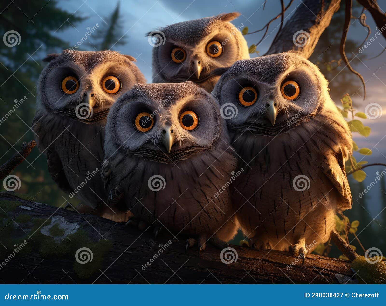 A group of owls stock image. Image of animal, season - 290038427