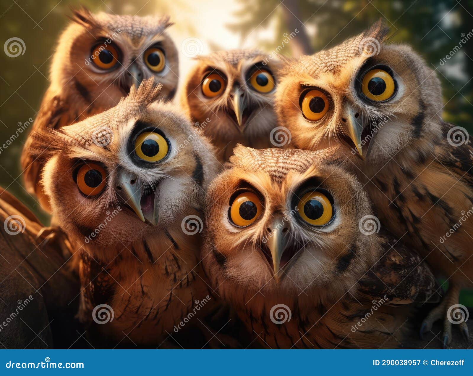 A group of owls stock image. Image of snow, white, animal - 290038957