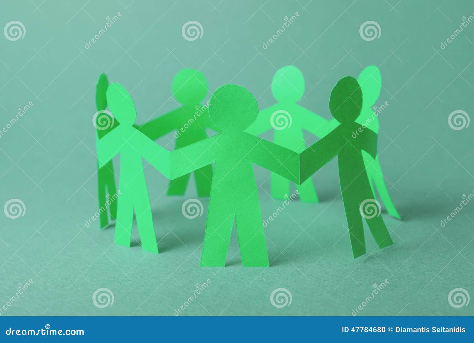 Group of Paper Chain People Stock Photo - Image of partner, love: 47784680