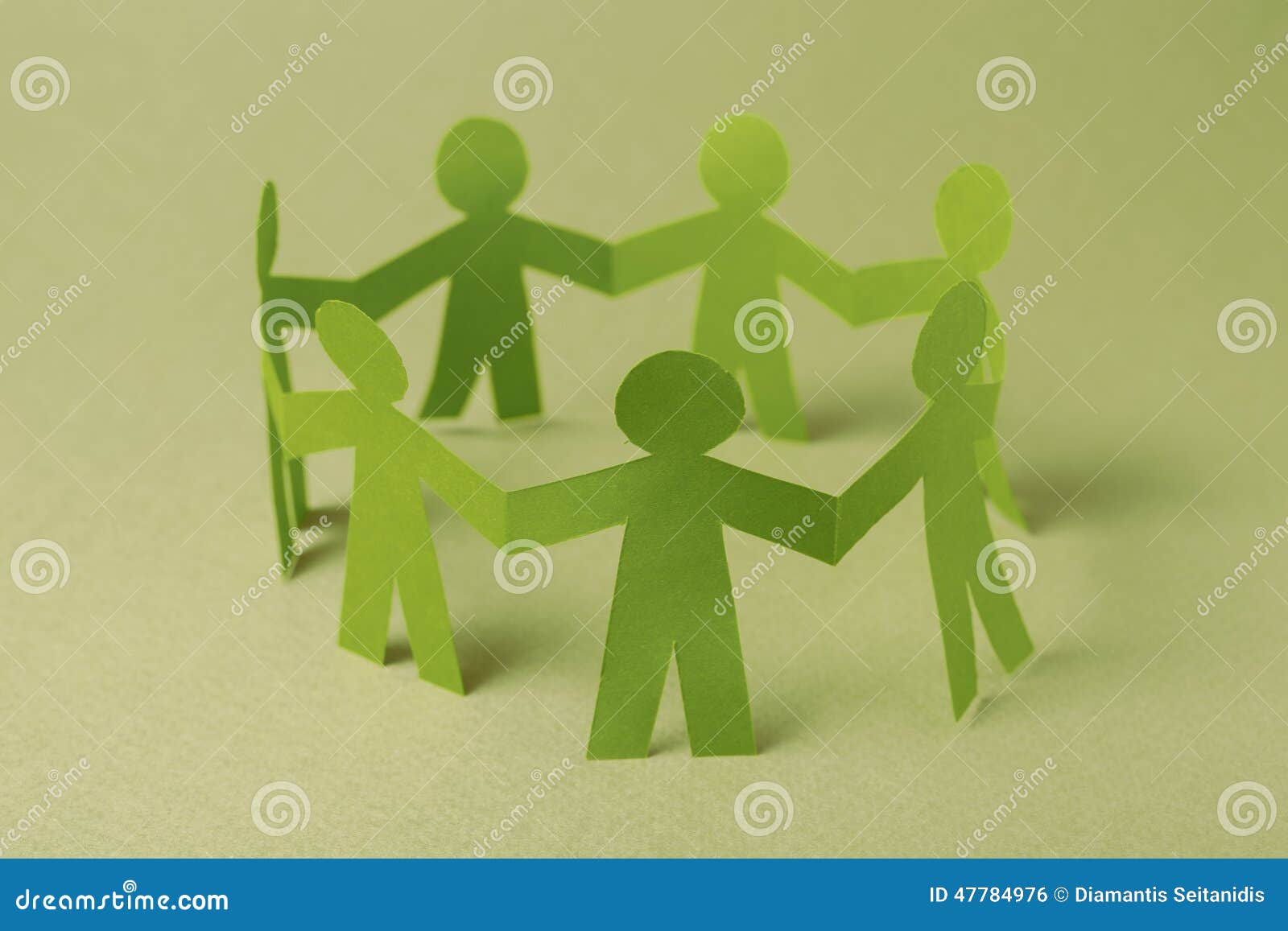 Group of Paper Chain People Stock Photo - Image of collective, holding ...