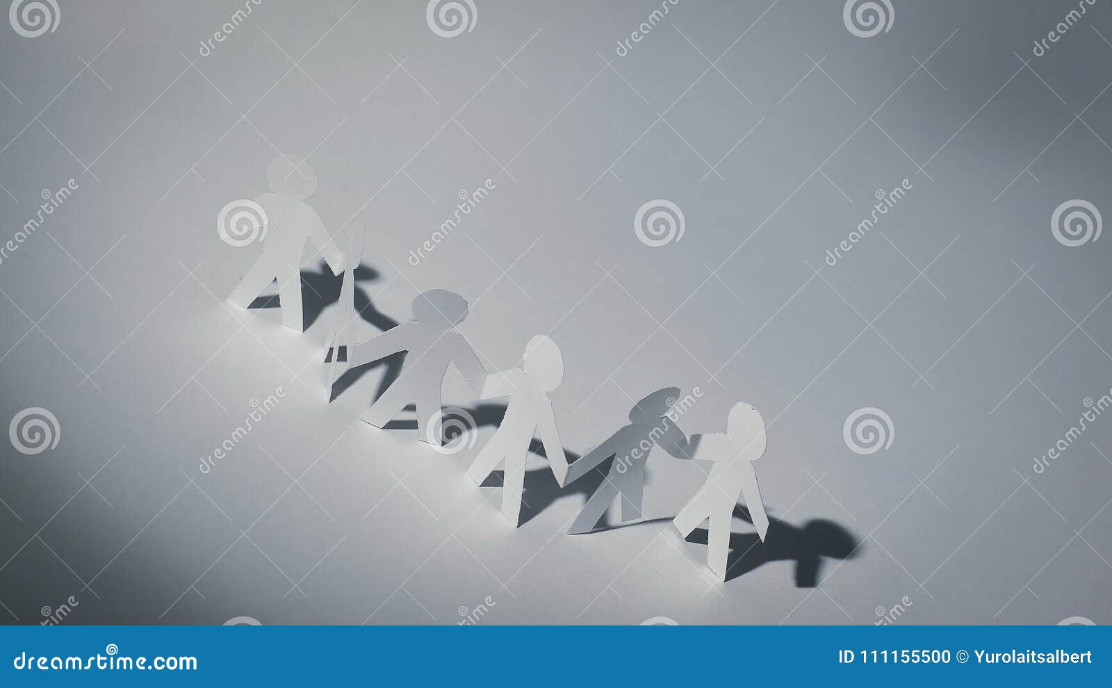 Group of Paper Men Holding Each Other`s Hands Stock Photo - Image of ...