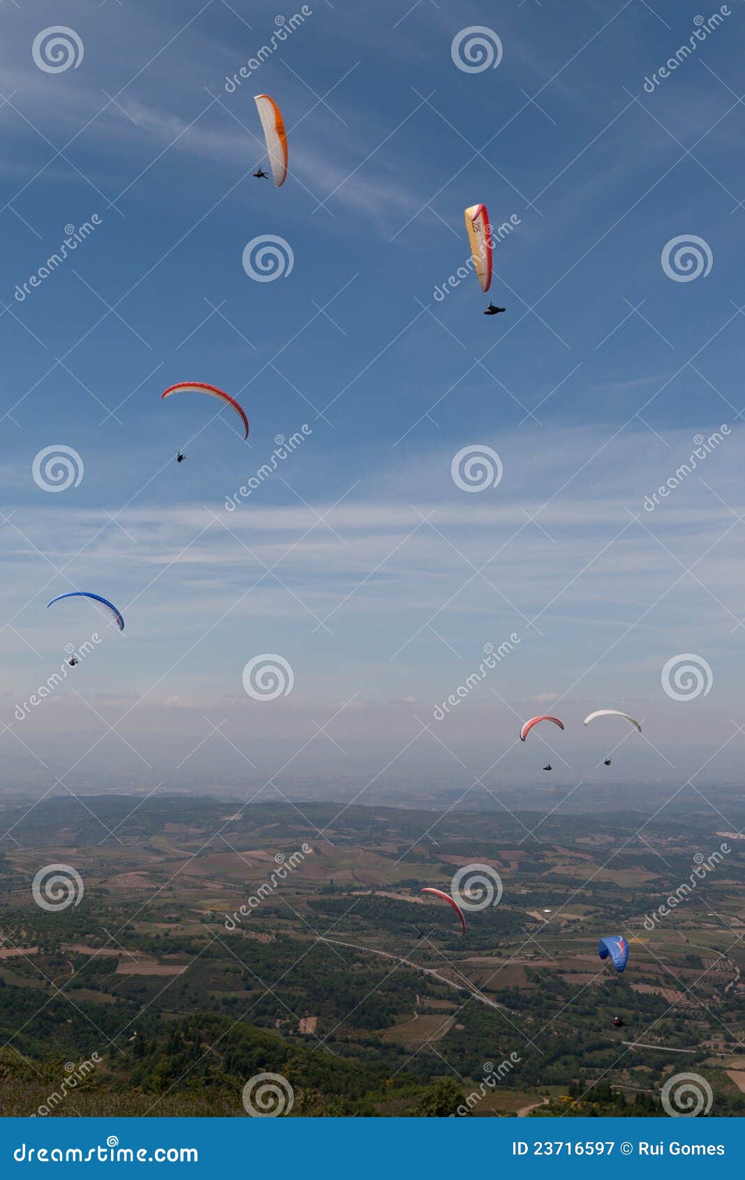 Group of paragliders stock image. Image of landing, jump - 23716597