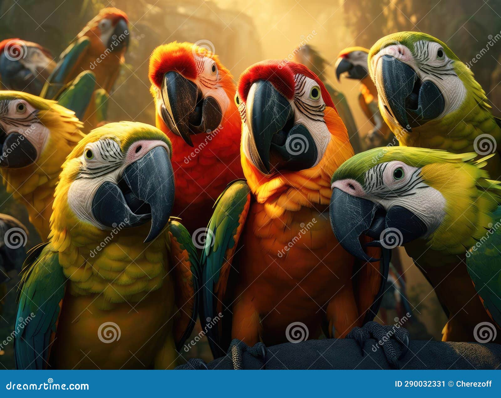A group of parrots stock image. Image of domestic, color - 290032331