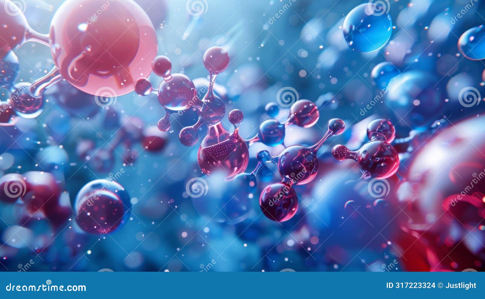 A Group of Particles Bonding and Forming New Compounds As they Soak in ...