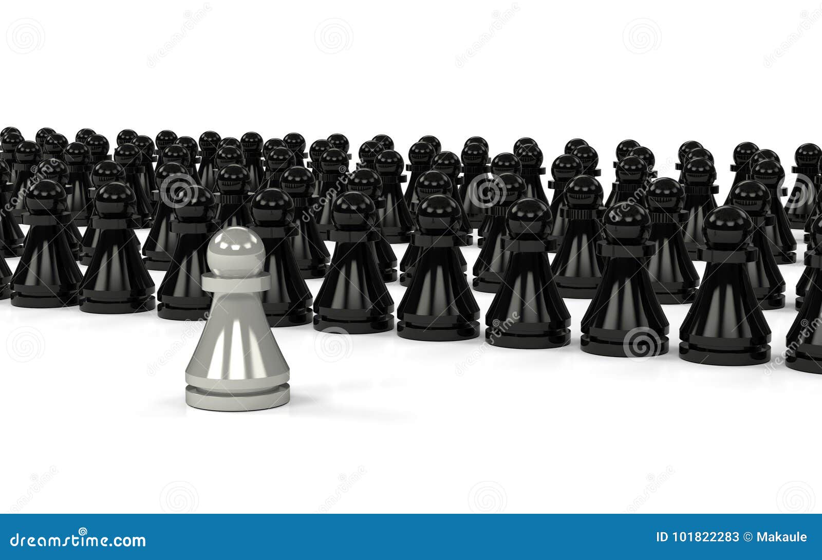 The group of pawns. stock illustration. Illustration of unique - 101822283